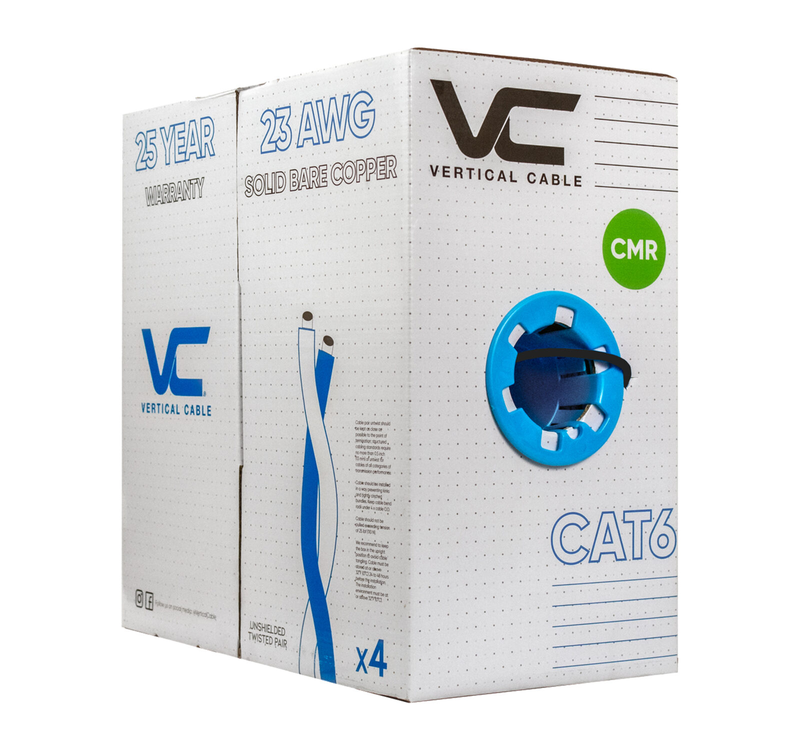 Cable Riser CAT6 UTP calibre 23 550MHz - Nido de 300 metros marca ...